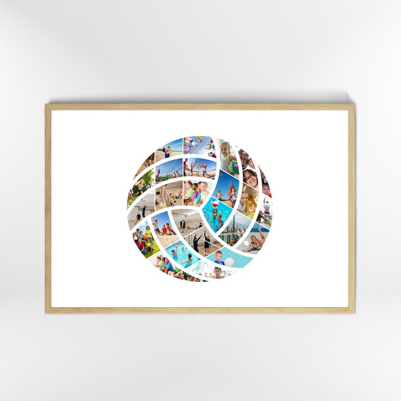 Volleyball Photo Collage Template, Sports Photo Collage, Volleyball ...