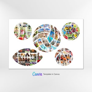 Sports Photo Collage Template, Volleyball Photo Collage, American ...