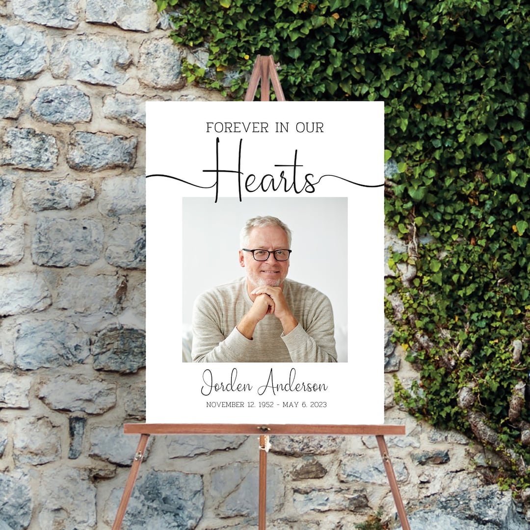 Funeral Welcome Sign, Funeral Memorial Sign Template, Celebration of ...