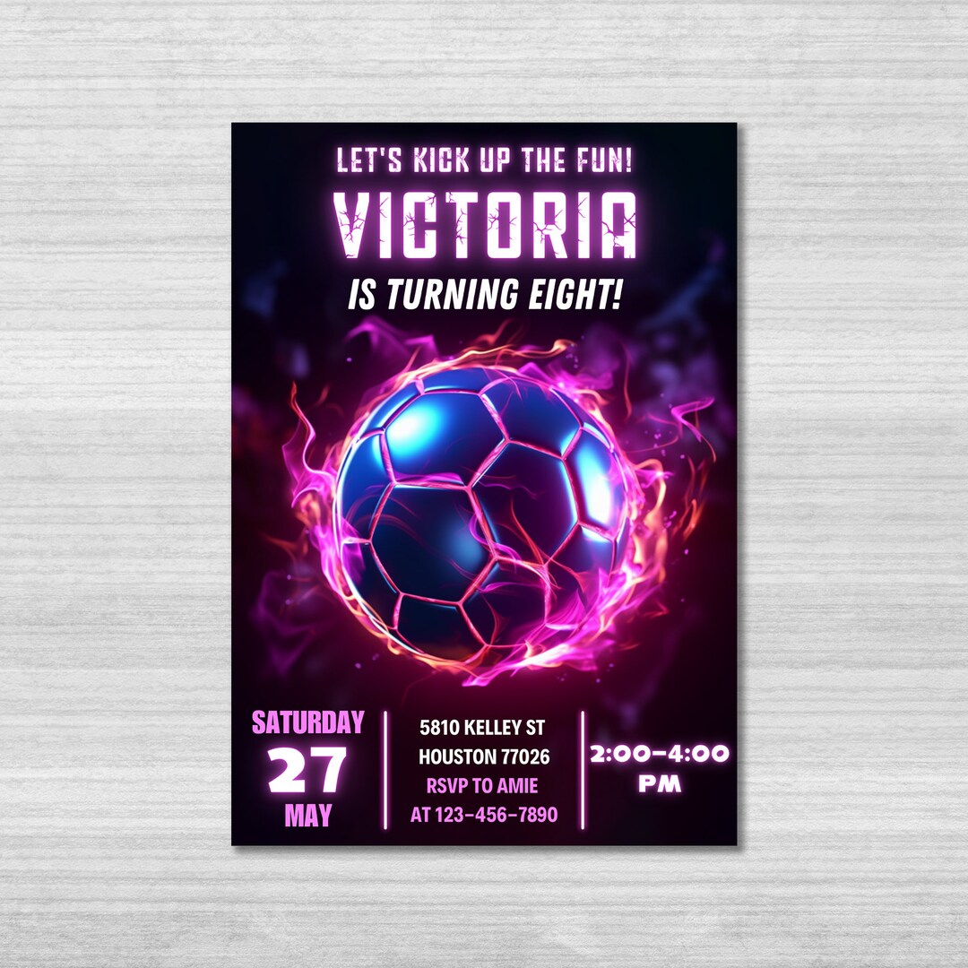 Soccer Birthday Invitation Template Soccer Party Invitation Soccer
