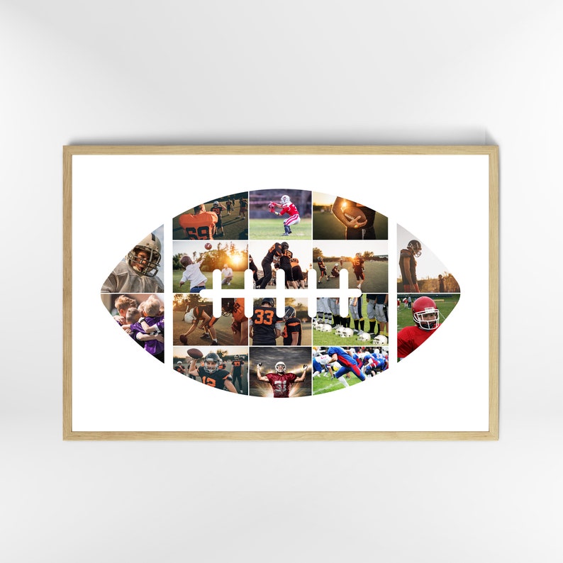 American Football Photo Collage Template, Sports Photo Collage ...