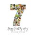 7th Birthday Photo Collage Template, Number 7 Collage, 7th Collage, 7th ...