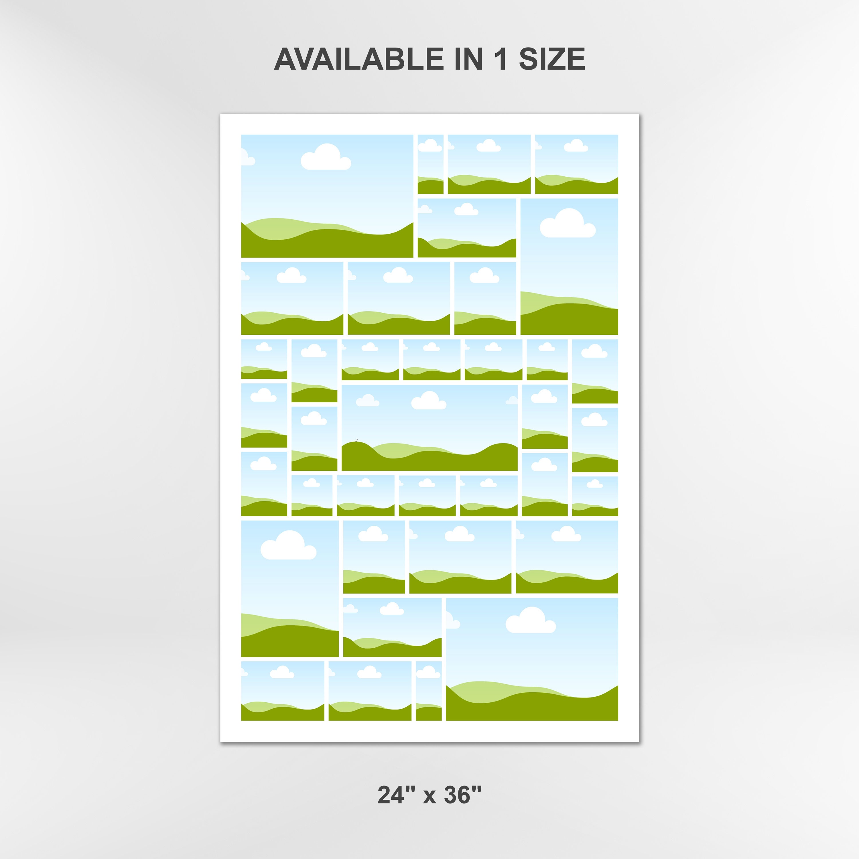 Poster Collage Template, 24x36 Photo Collage, Poster Size Photo Collage ...