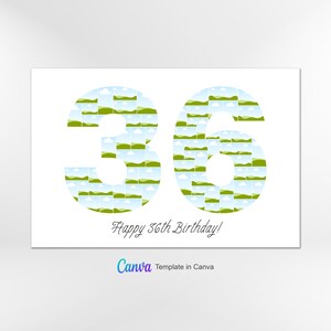 36th Birthday Photo Collage Template, Number 36 Collage, 36th Collage ...
