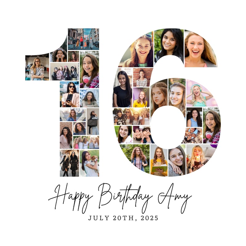 Sweet 16 Collage - Etsy