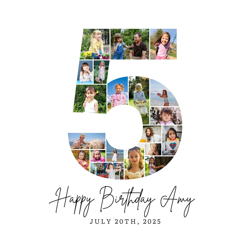 Custom 5 Picture Collage - Etsy