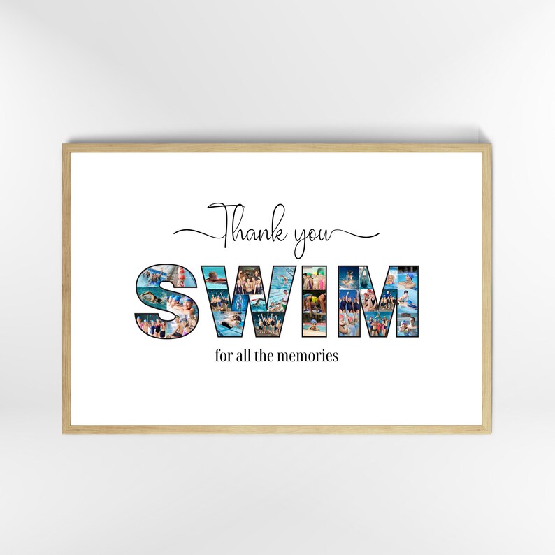 Swim Photo Collage Template, Swim Photo Collage, Swim Collage Template ...