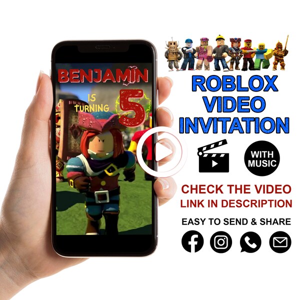 Roblox Pool Party Birthday Invitation Template - Etsy UK