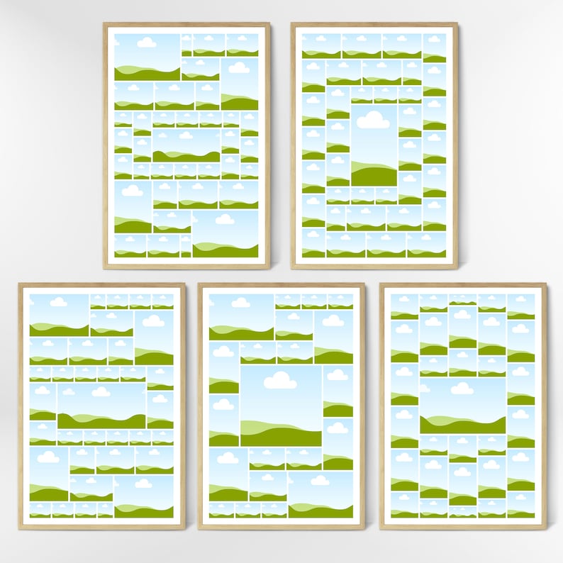 Set of 5 Poster Collage Template 24x36 Poster Size Photo - Etsy