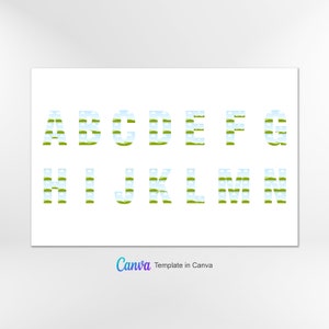 Letters & Numbers Photo Collage Template, Alphabet Photo Collage ...