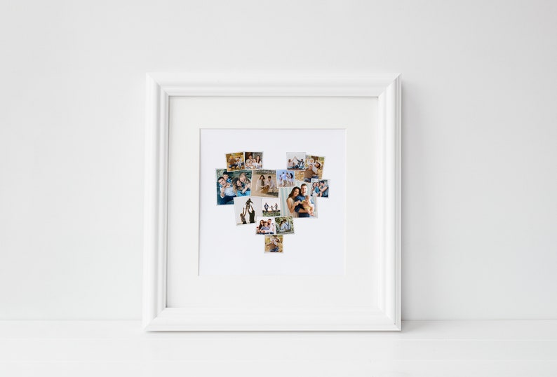 Custom Heart Collage Template Personalized Printable Art - Etsy