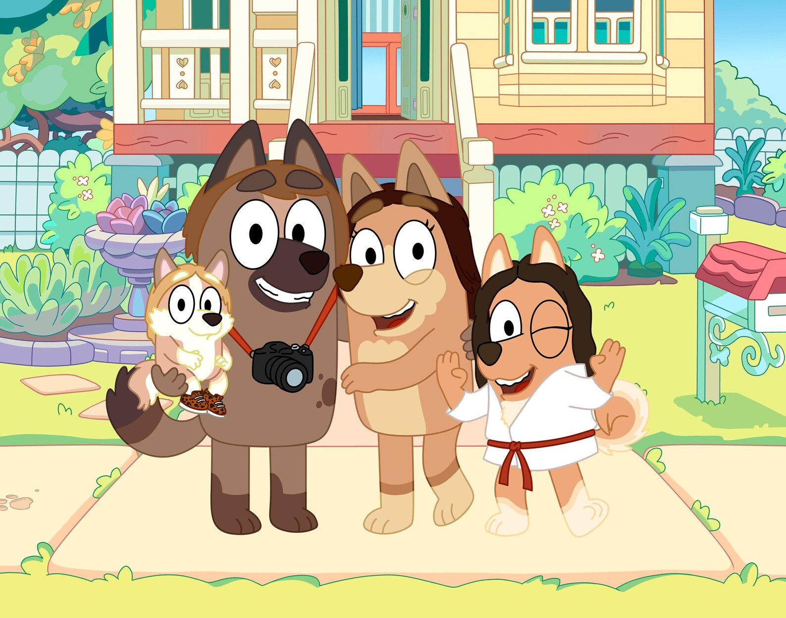 Personalized Bluey Family Portrait, Custom Bluey Portrait, Bluey Gift ...