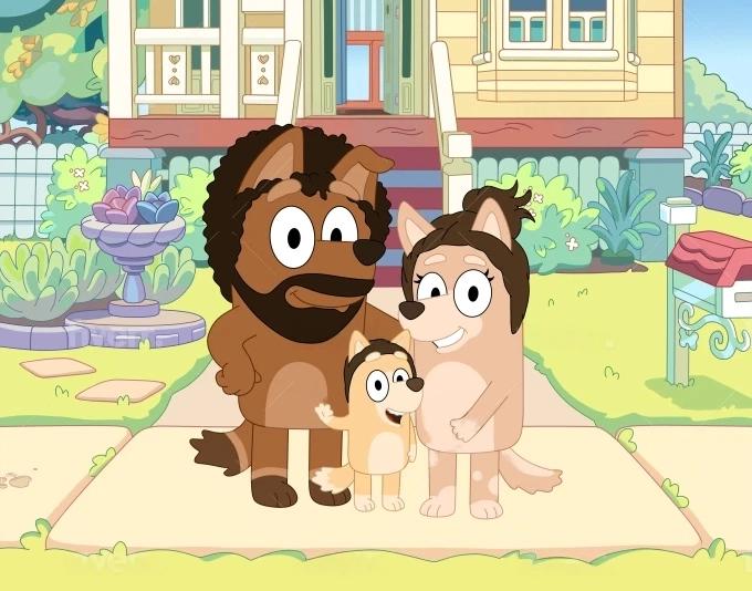 Personalized Bluey Family Portrait, Custom Bluey Portrait, Bluey Gift ...