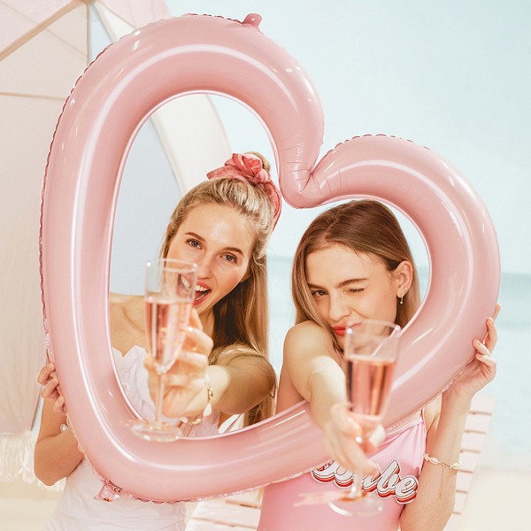 Pink Heart Balloon Frame, Love Balloon, Hen Do Party Balloons, Be Mine ...