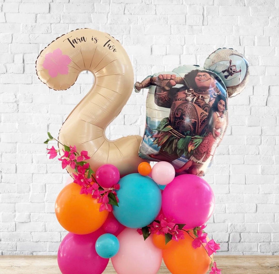 DIY Large Moana Balloon Sculpture, Moana Balloon Stack, Moana Sculpture ...