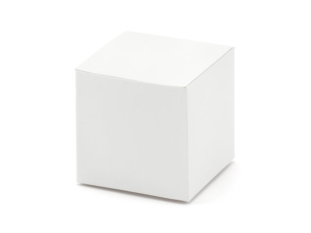 Favour White Square Shaped Boxes, Set of 10, Thank You Boxes, White ...