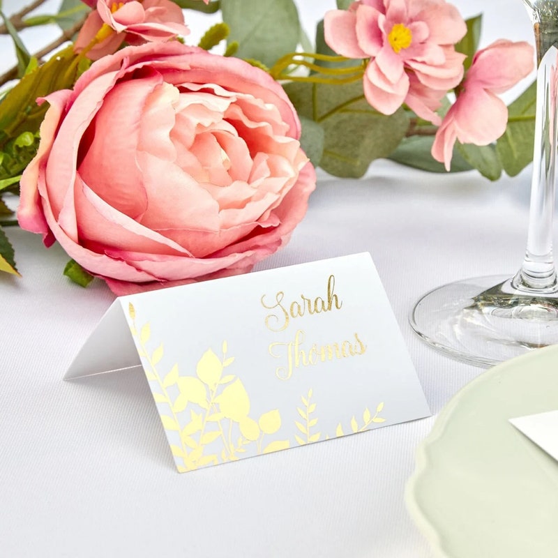 Gold Place Card - Etsy