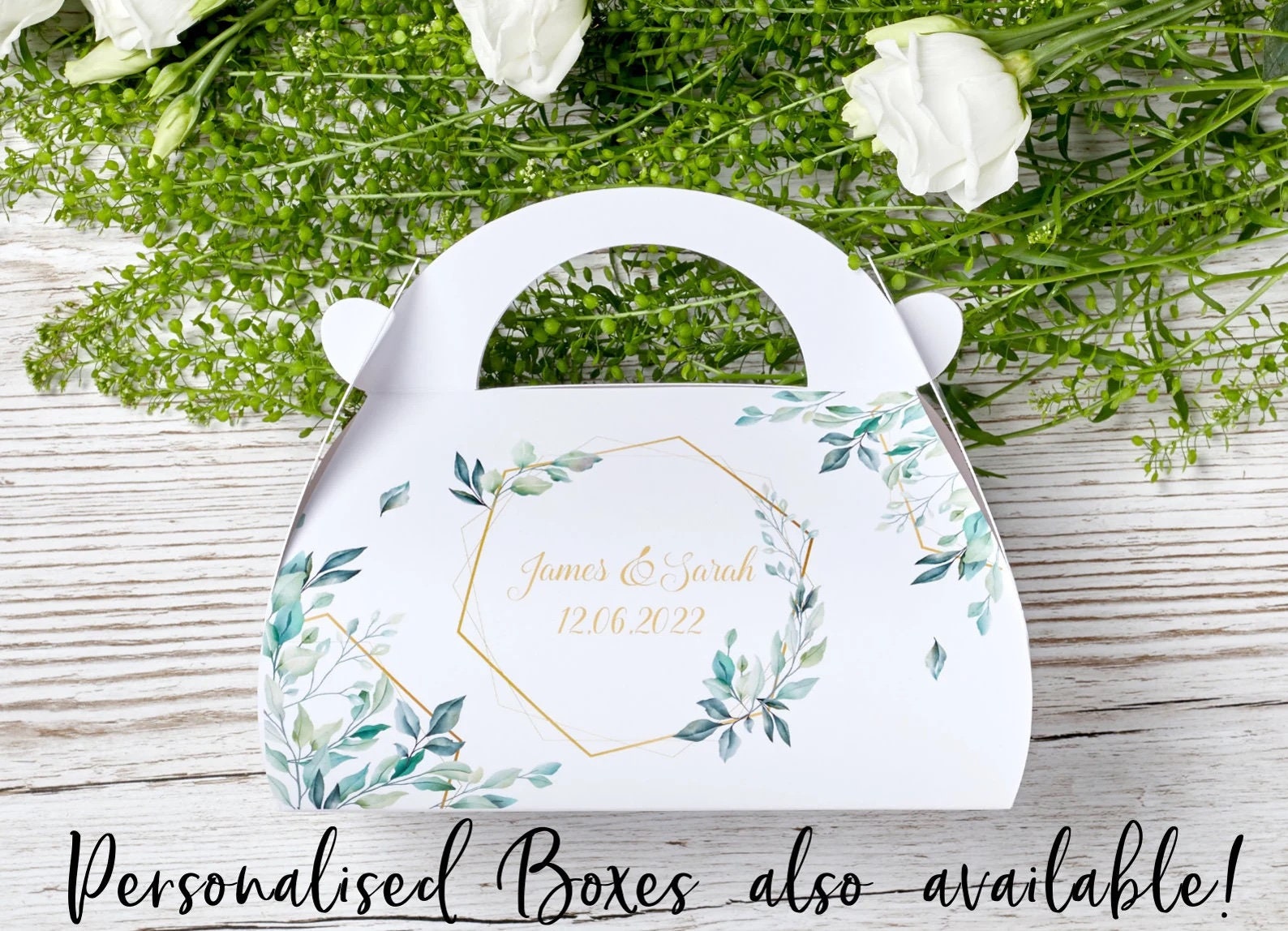 White Cake Boxes With Ribbon Set of 10 White Thank You - Etsy