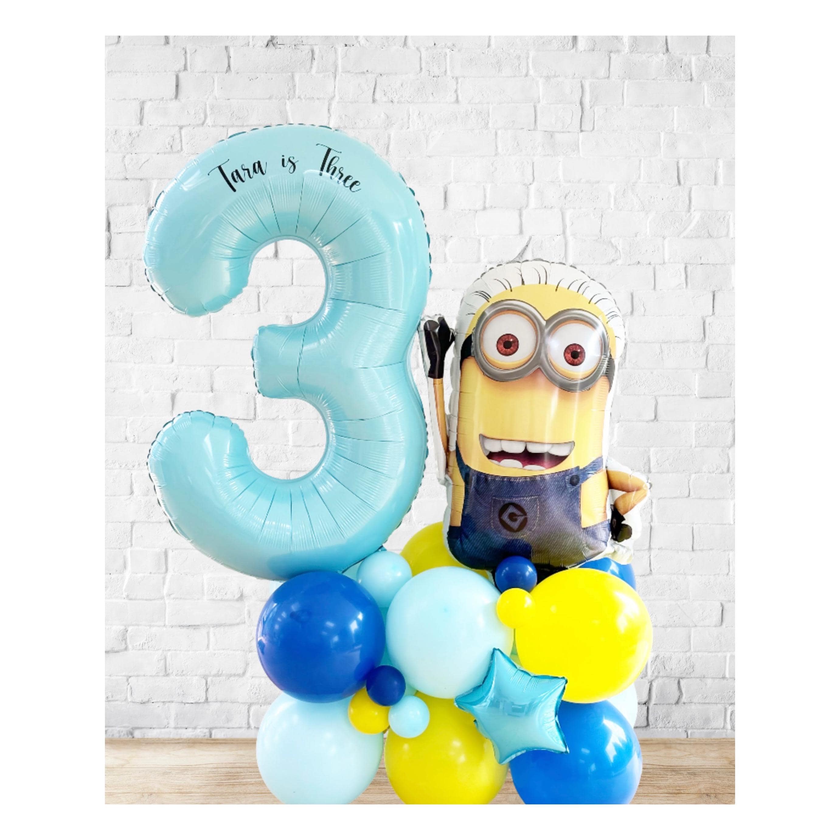 DIY Large Minion Balloon Sculpture, Yellow Blue Gold Minion Balloon ...