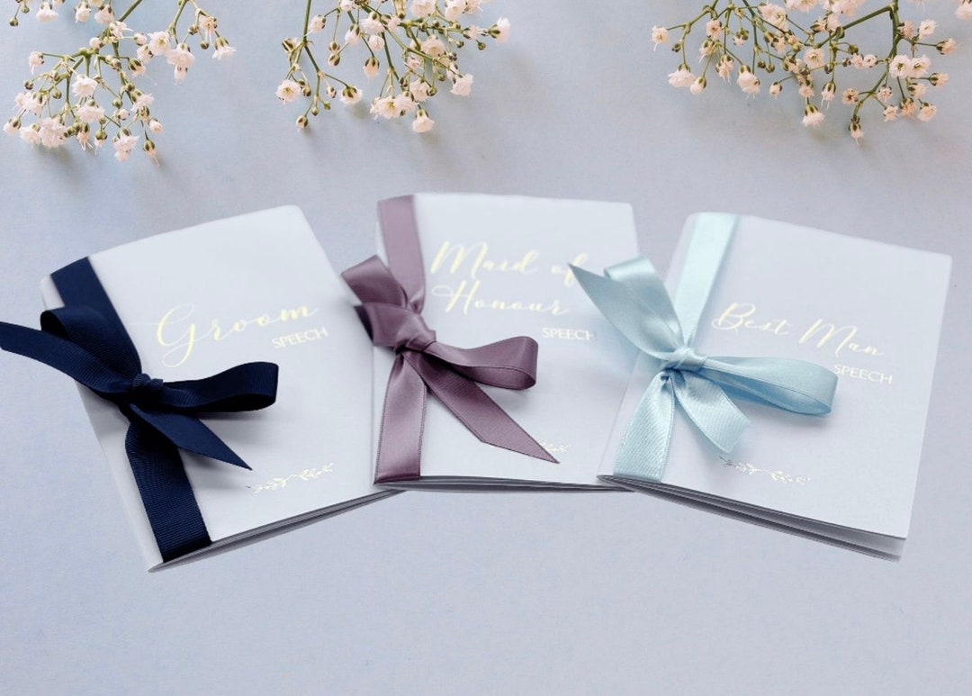 Gold Foiled Speech Booklets, Choose Your Ribbon Colour, Speech Book ...