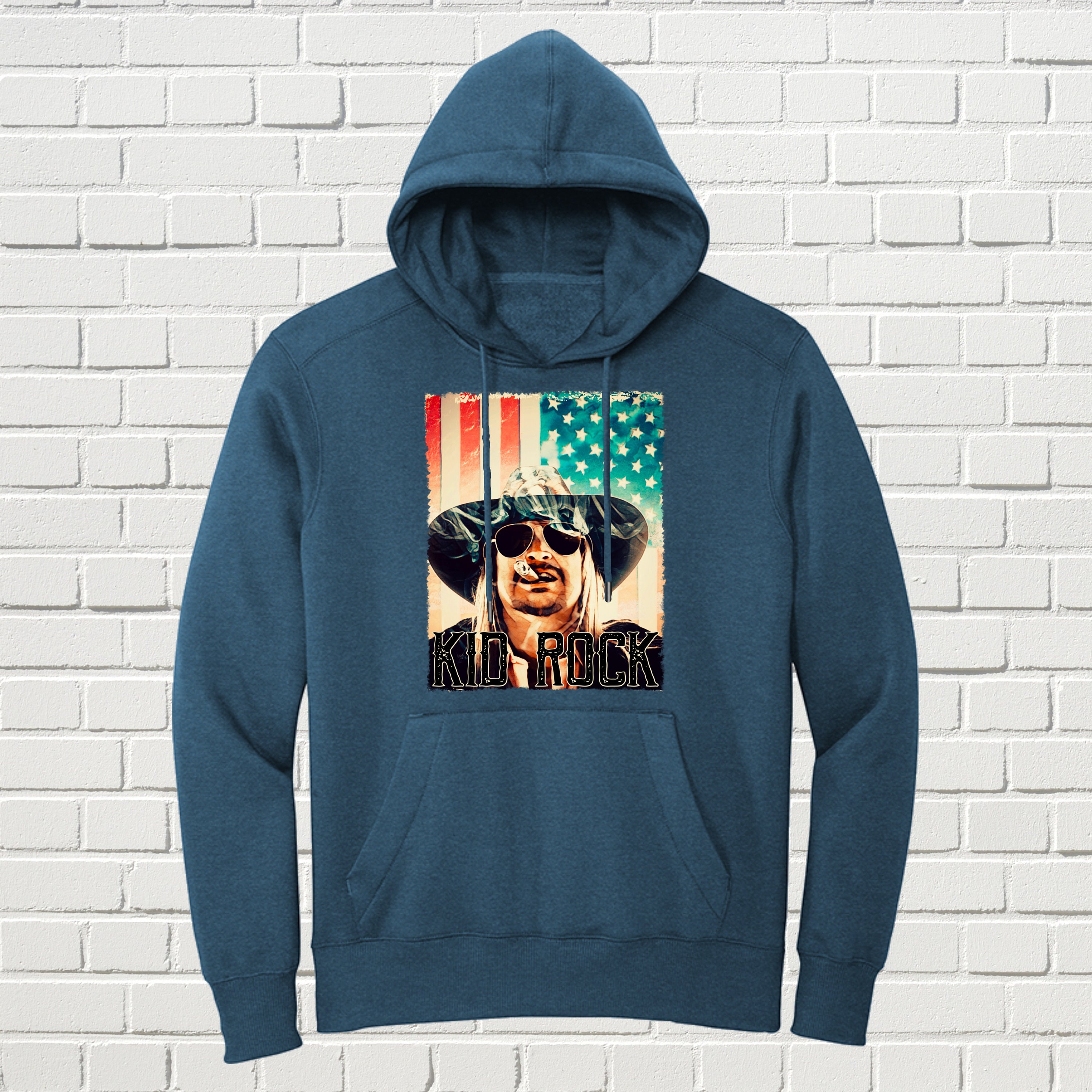 Kid Rock Hoodie Sweatshirt, American Flag Kid Rock Hoodie, Let's Go ...