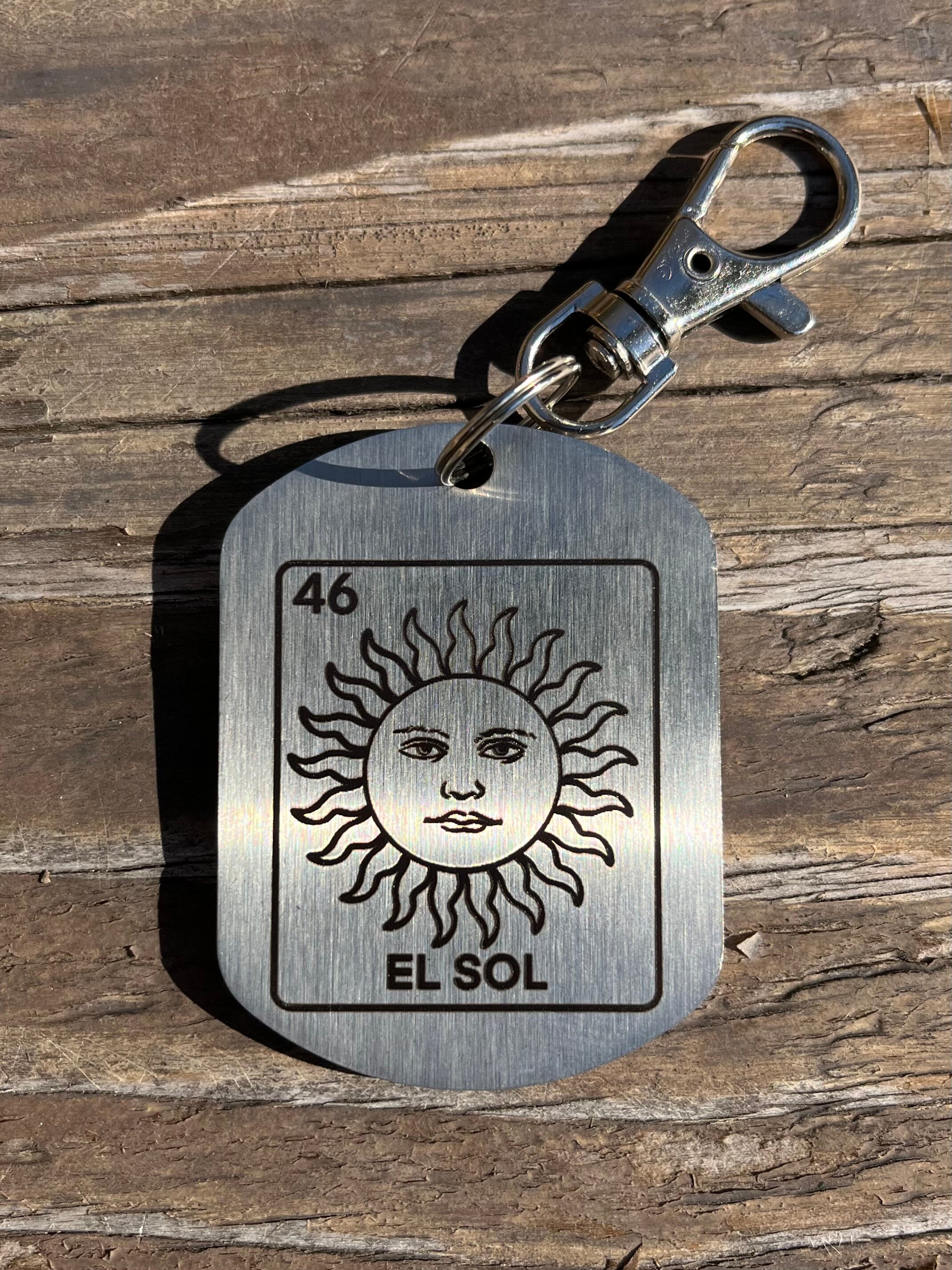 Loteria Keychain- El Sol- Stainless Steel - Etsy