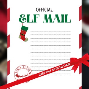 Elf Mail Letter Printable Christmas Letter - Etsy