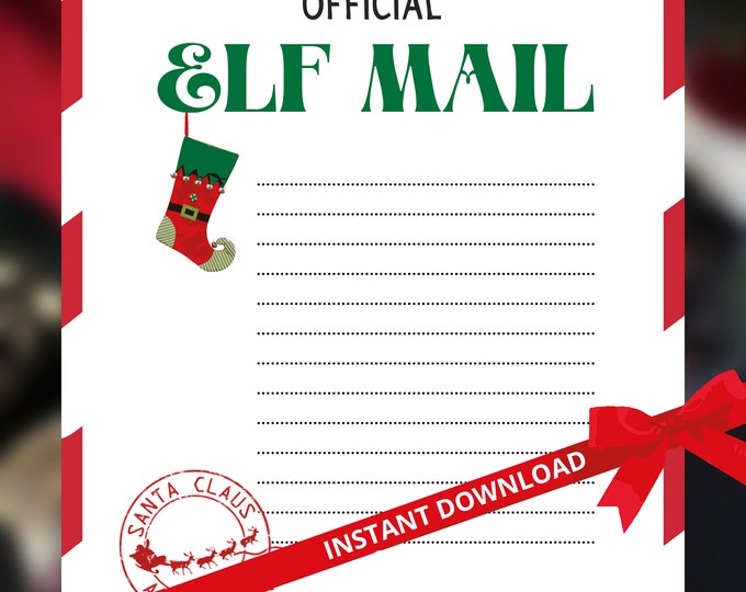 Elf Mail Letter Printable Christmas Letter - Etsy
