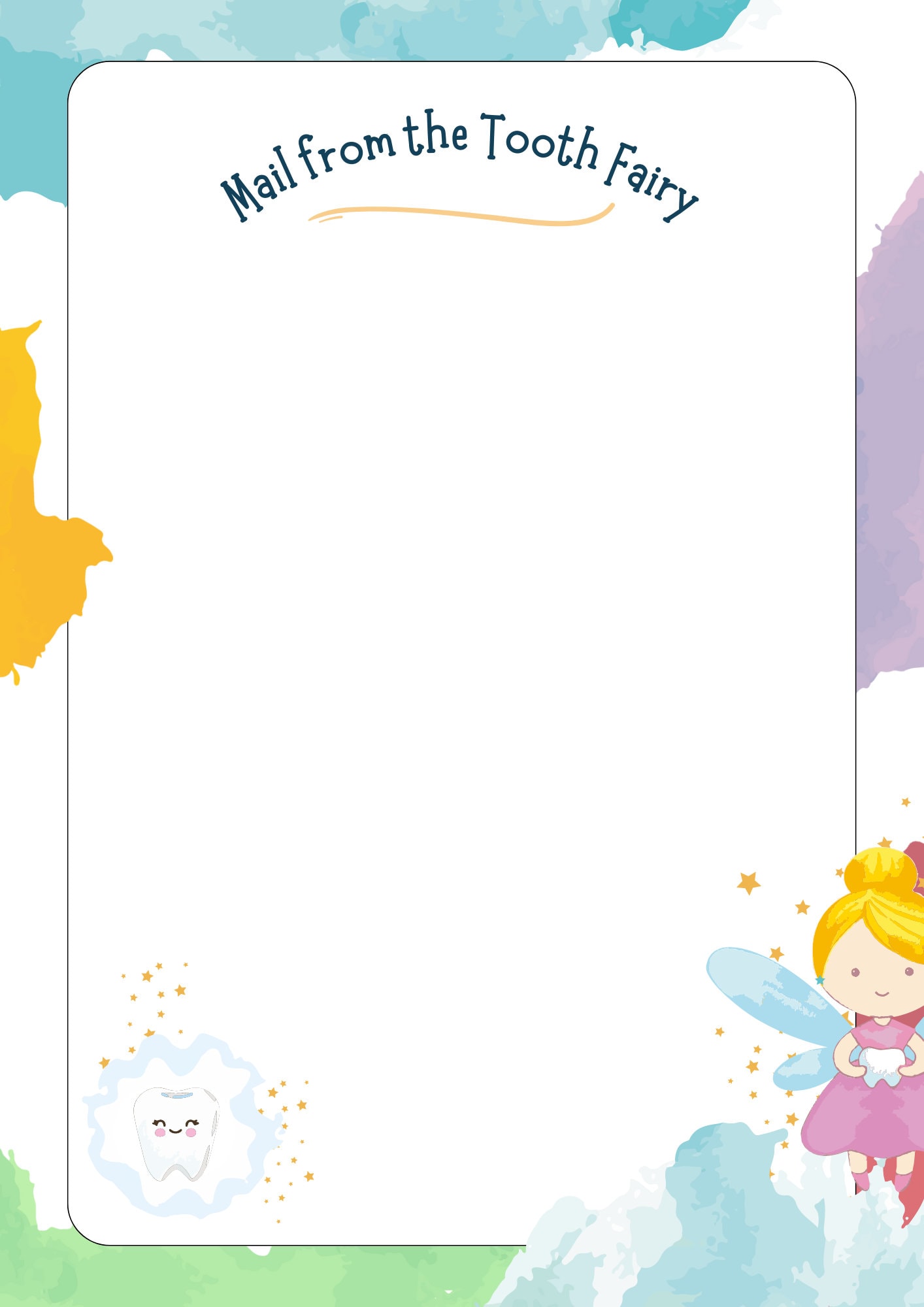 Tooth Fairy Letter Tooth Fairy Mail Tooth Fairy Sign Badge Tooth Fairy ...