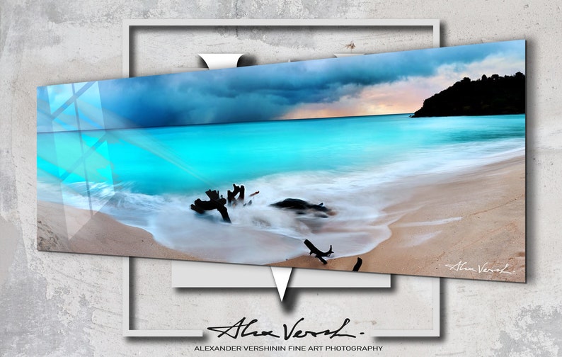 Caribbean Beach Panoramic Landscape Print. Limited Edition Fine Art ...