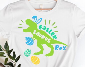 Easter Dinosaur Svg, T-rex Bunny Svg, Happy Easter Cut Files, Funny ...