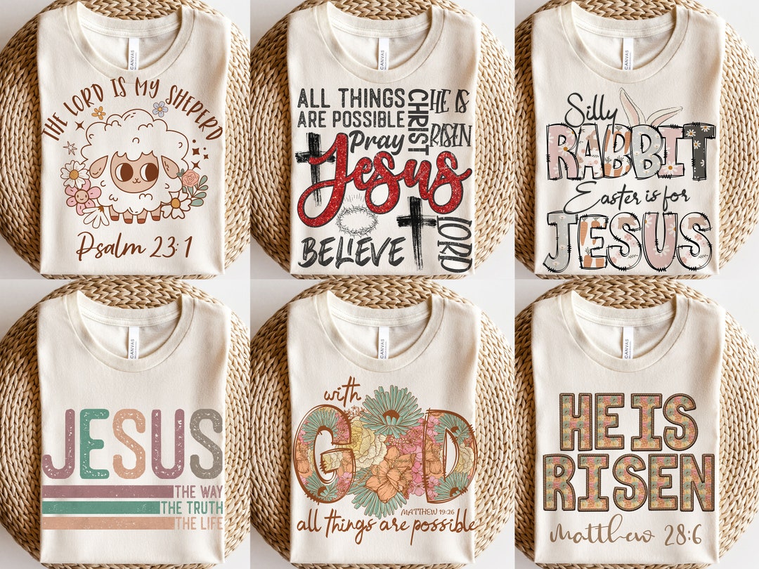 6 Easter Christian PNG Bundle, Christian Png Bundle, Easter Png, Bible ...