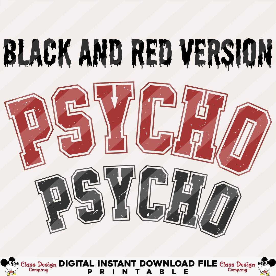 Distressed Psycho Sublimation PNG SVG Pyscho PNG Retro - Etsy