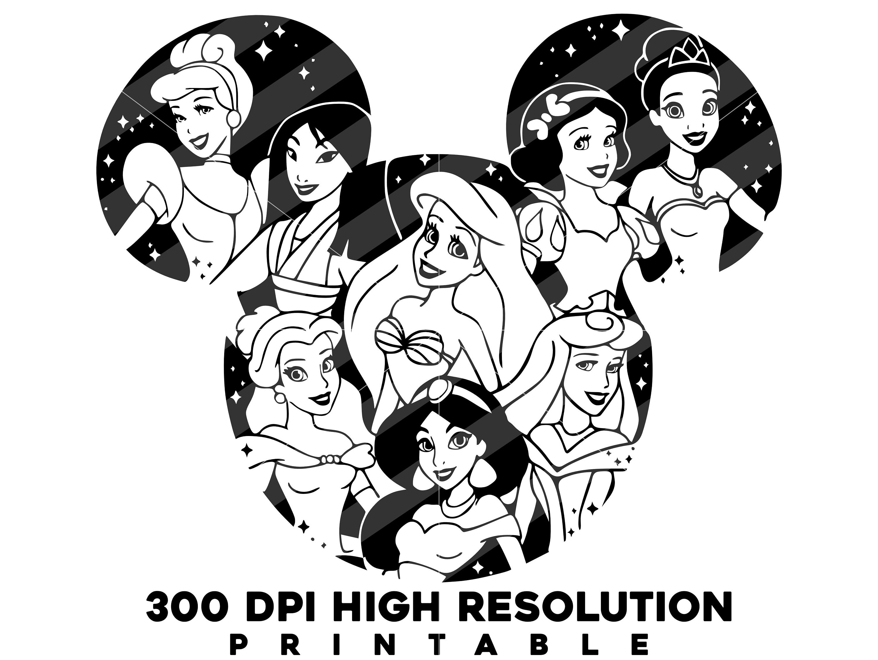 All Princess SVG Mouse Head SVG Princess SVG Vinyl Cut - Etsy Canada