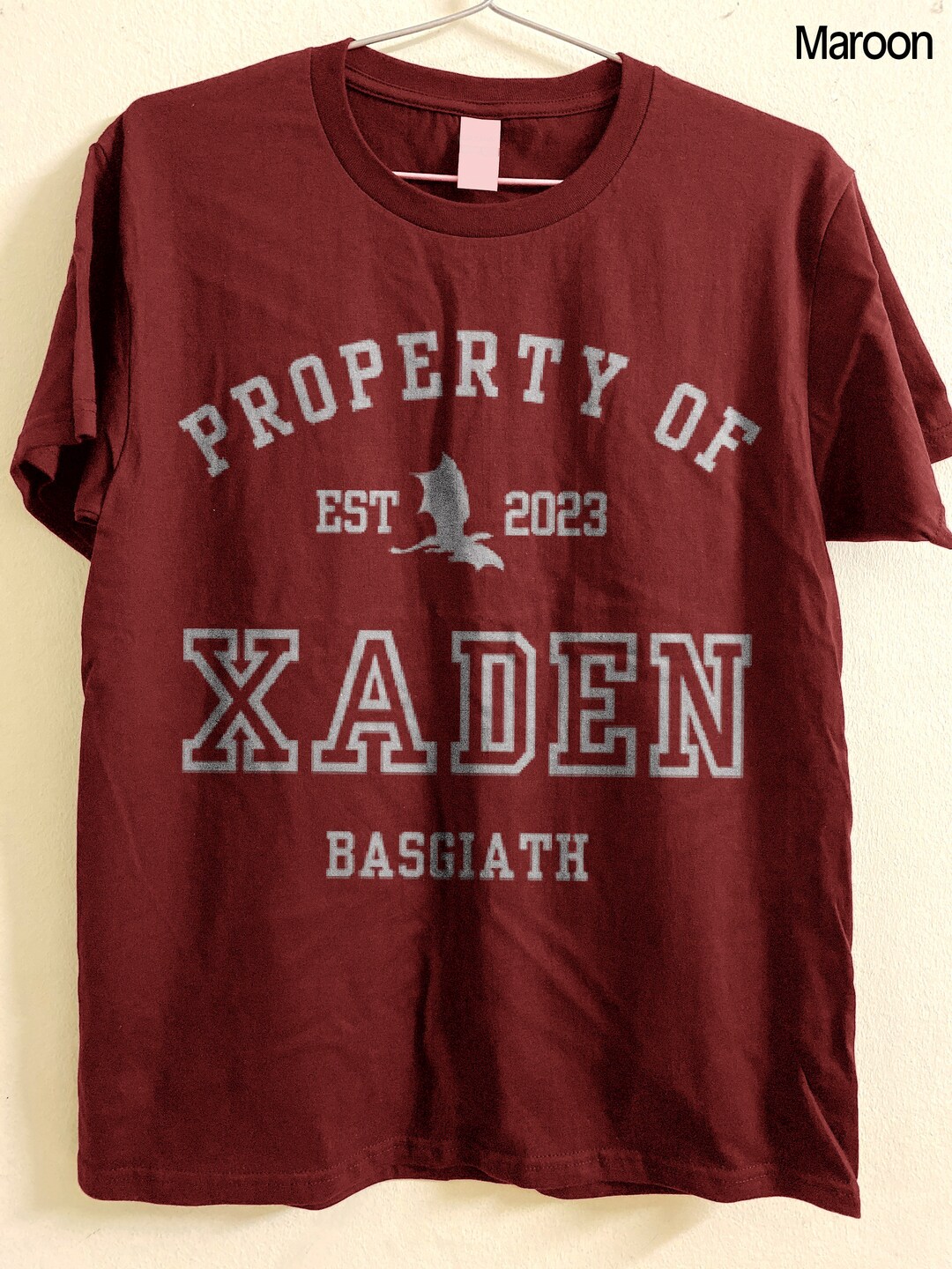 Fourth Wing Xaden Riorson Property of Collegiate T-shirt Basgiath War ...