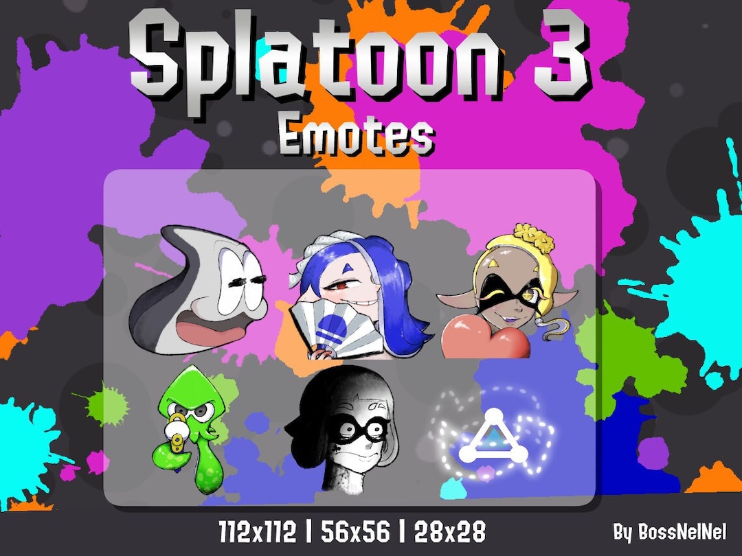 Splatoon 3 Emotes 6 Emotes for Twitch Youtube Discord and - Etsy