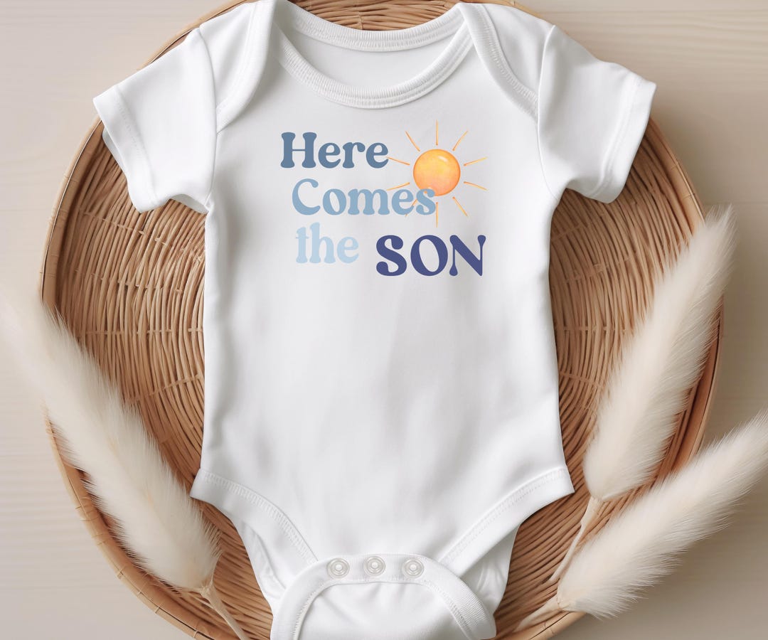 Here Comes the SON Onesie®, Baby Boy Announcement, Boho Sunshine Onesie ...