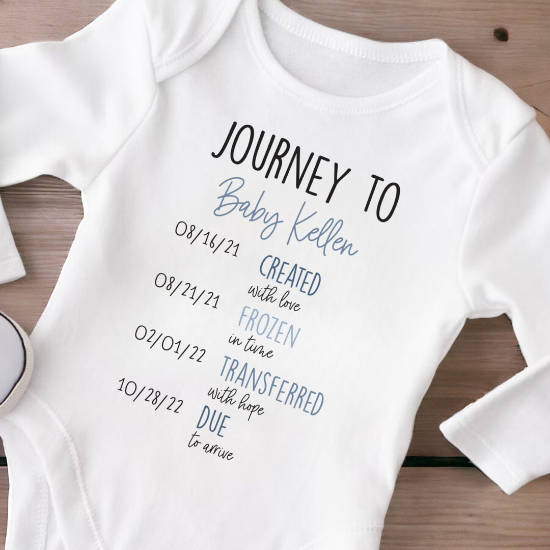 Custom IVF Onesie®, Personalized IVF Details, Milestones, IVF Memory ...