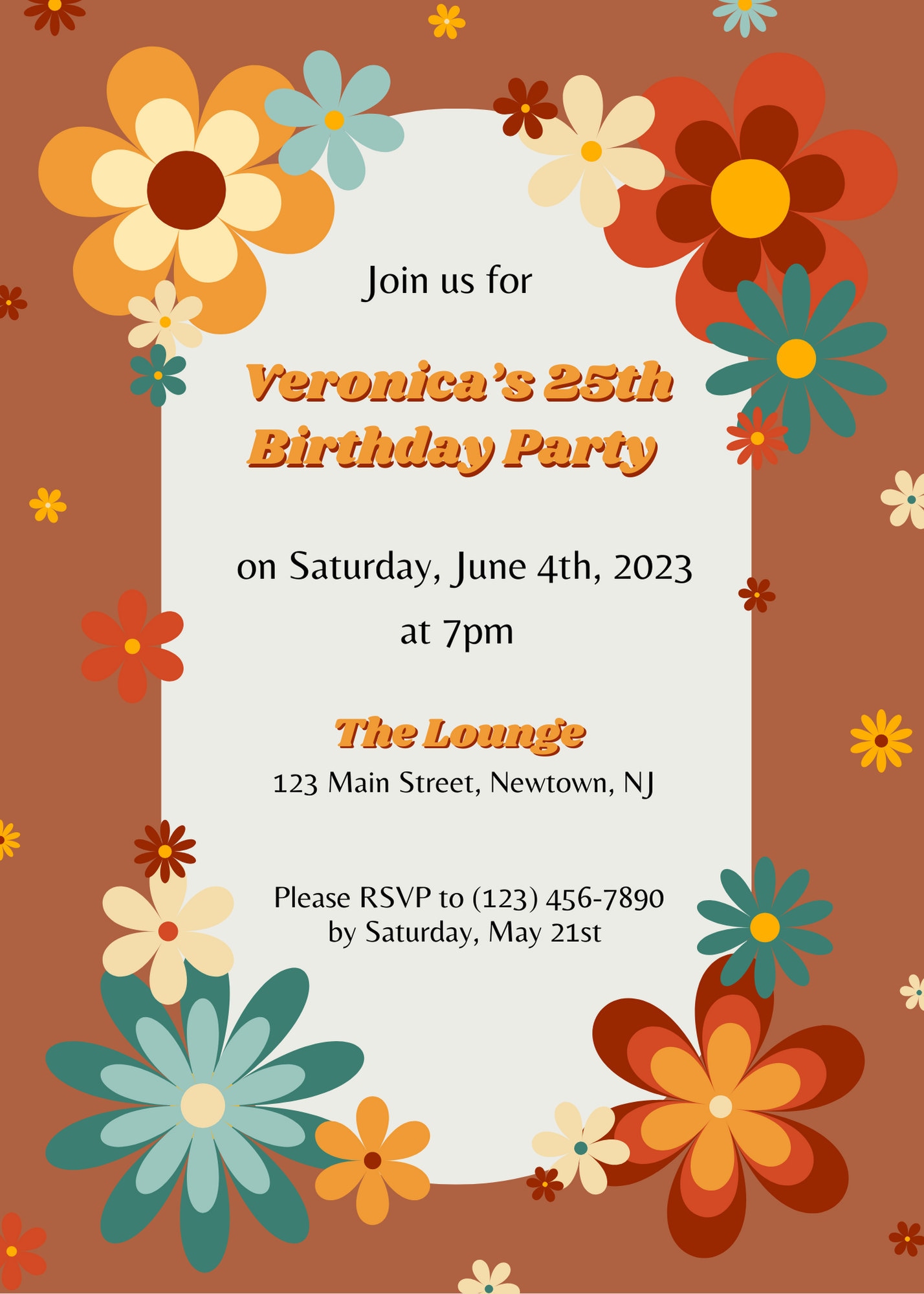 Retro Party Invitation Template - Etsy