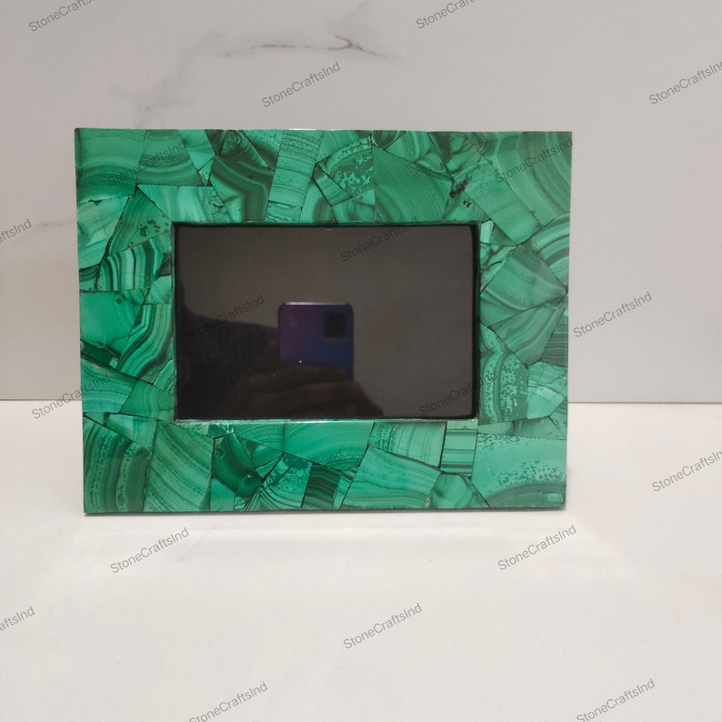 Natural Malachite Gemstone Picture Frame, Handmade Home Decor - Etsy