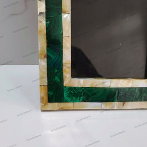 Malachite & Mother of Pearl Picture Frame / Natural Semiprecious Stones ...