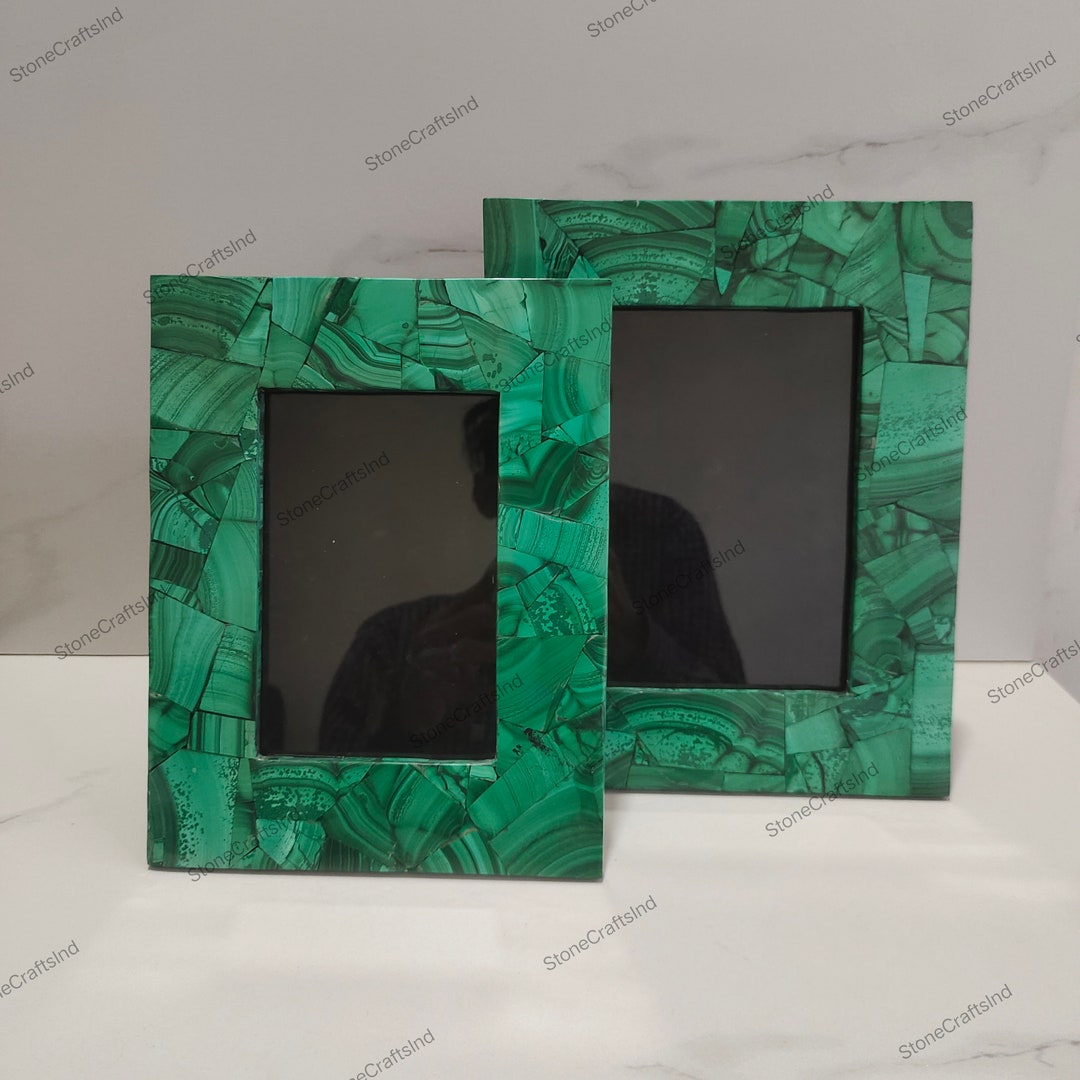 Natural Malachite Picture Frame, Gem Stone Frame, Photography Frames ...