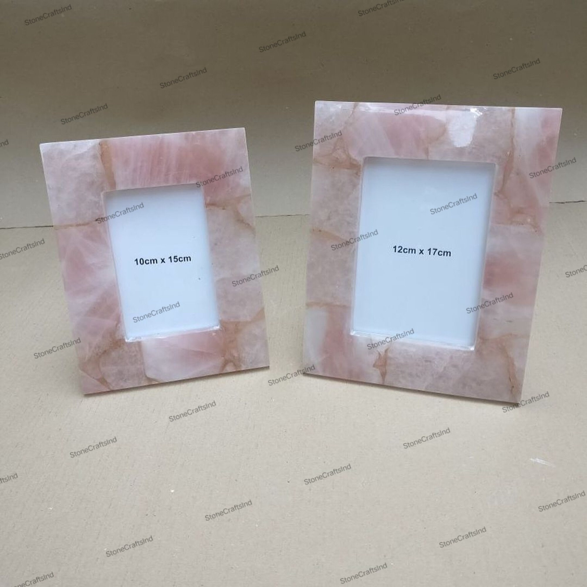 Handmade Rose Quartz Picture Frame, Crystal Family Photo Frame, Agate ...