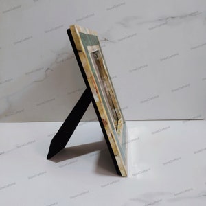 Malachite & Mother of Pearl Picture Frame / Natural Semiprecious Stones ...