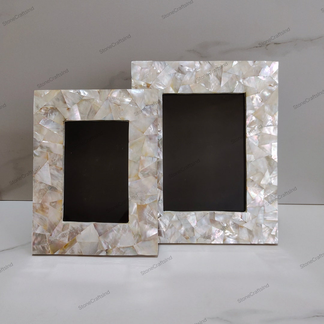 Mother of Pearl Picture Frame, Natural White Mop Picture Frame, Family ...