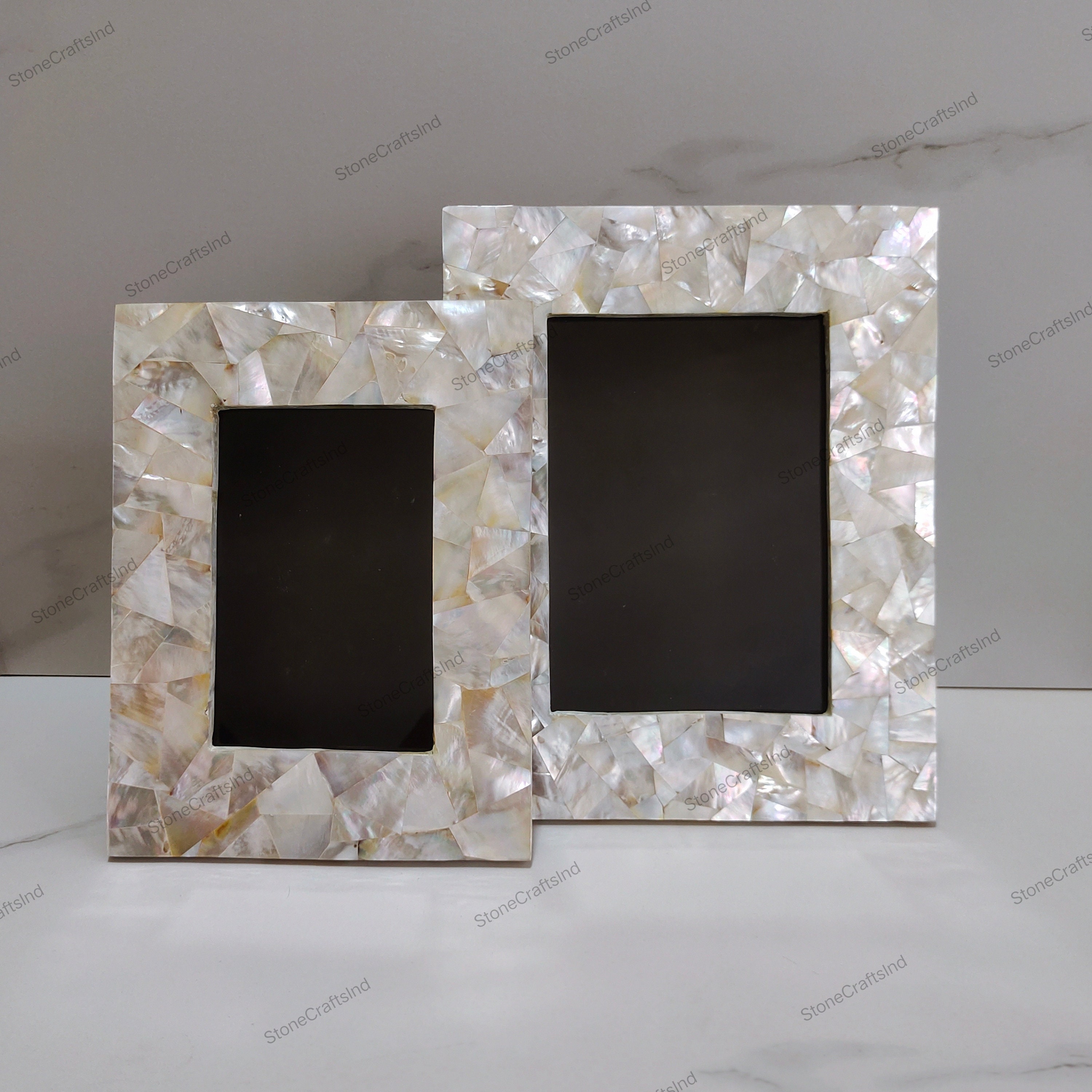 Mother of Pearl Picture Frame, Natural White Mop Picture Frame, Family ...
