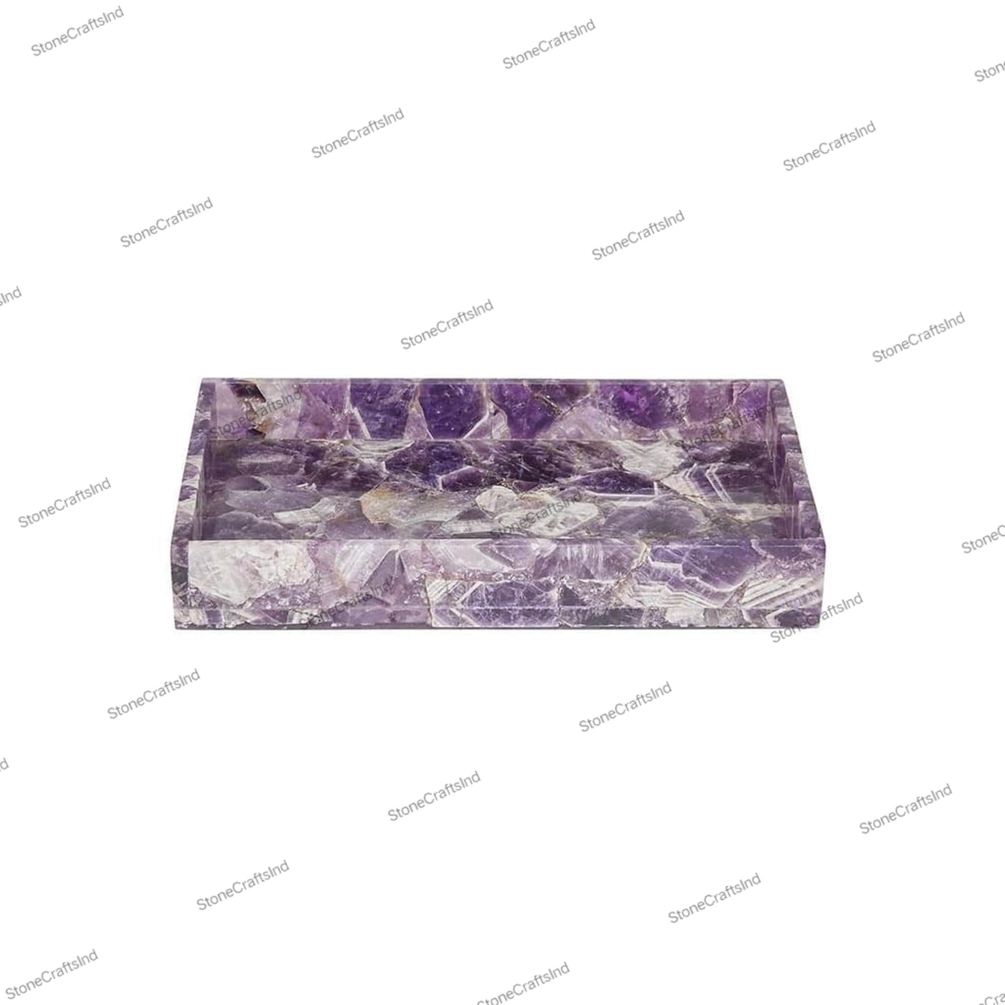 Amethyst Stone Tray / Handmade Natural Amethyst Stone Serving Tray ...