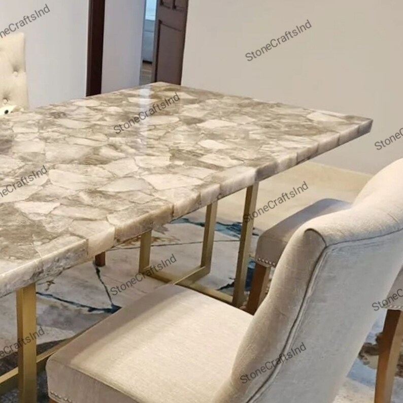 Smoky Quartz Dining Table Top, Natural Smoky Crystal Quartz Hallway ...