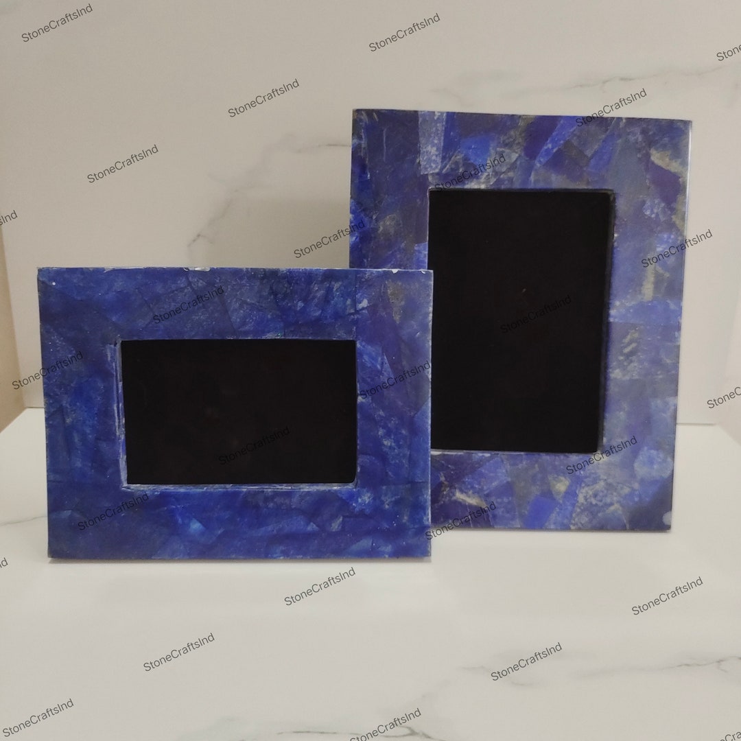 Lapis Lazuli Picture Frame / Handmade Gemstone Photo Frame / Picture ...