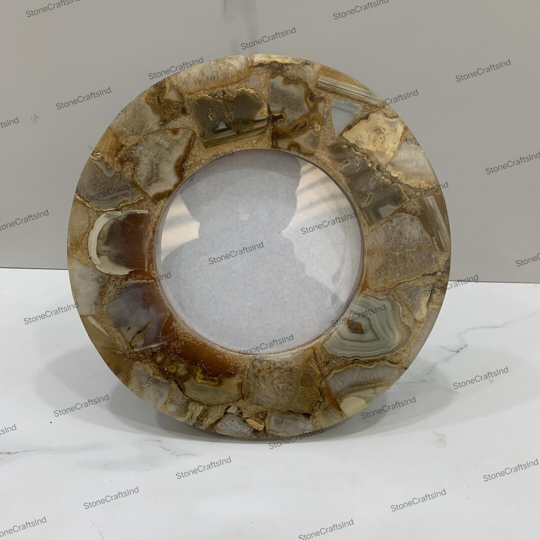 Handmade Agate Stone Picture Frame, Office & Home Decor - Etsy
